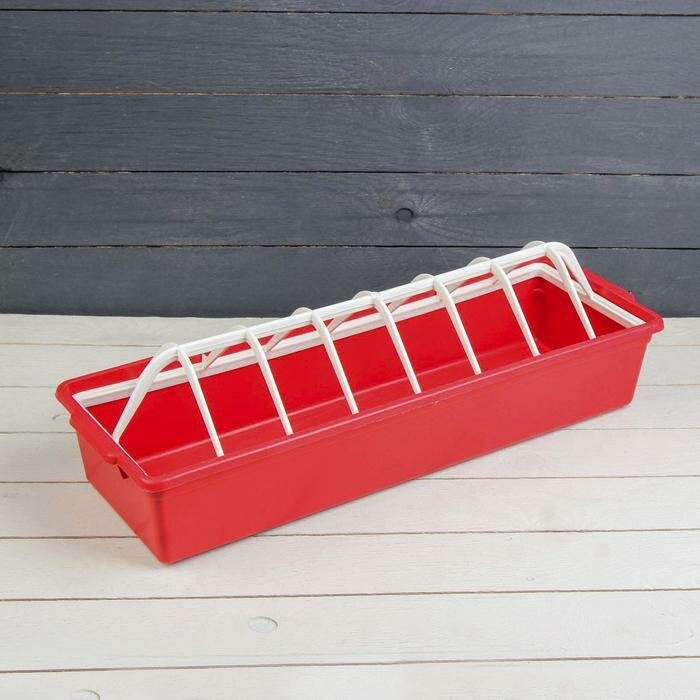 Кормушка-поилка для бройлеров, 12 ячеек, лотковая, пластик.