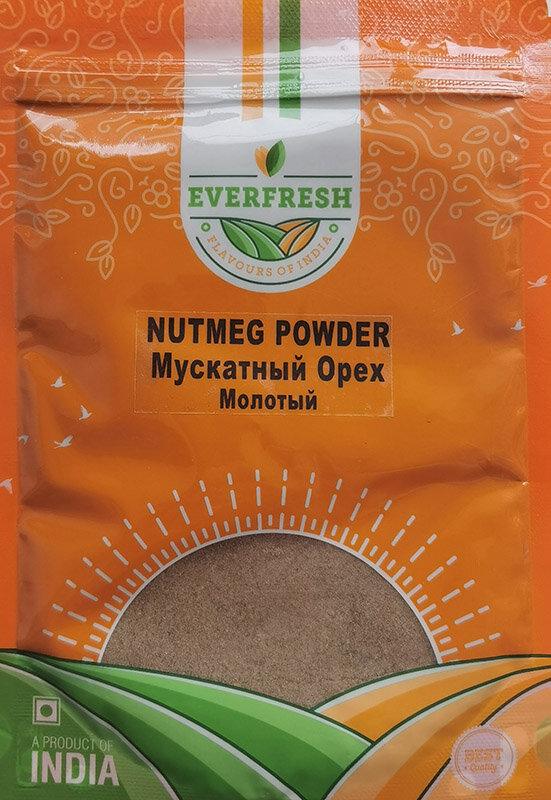 NUTMEG POWDER, Everfresh (мускатный орех молотый, Эверфреш), 50 г.