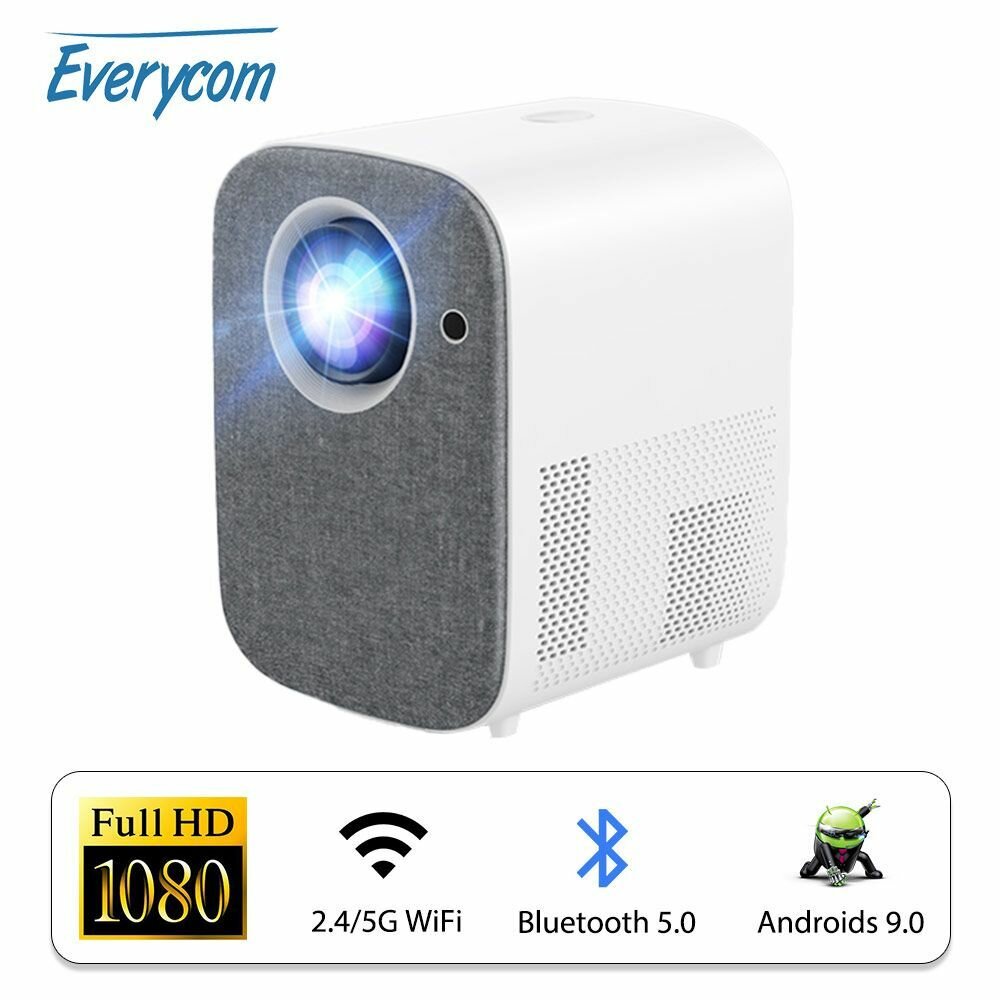 Проектор для домашнего использования Everycom L8W Full HD 1080P 4K 2.4G/5G WiFi LEDПроектор для домашнего использования Everycom L8W Full HD 1080P 4K 2.4G/5G WiFi LED
