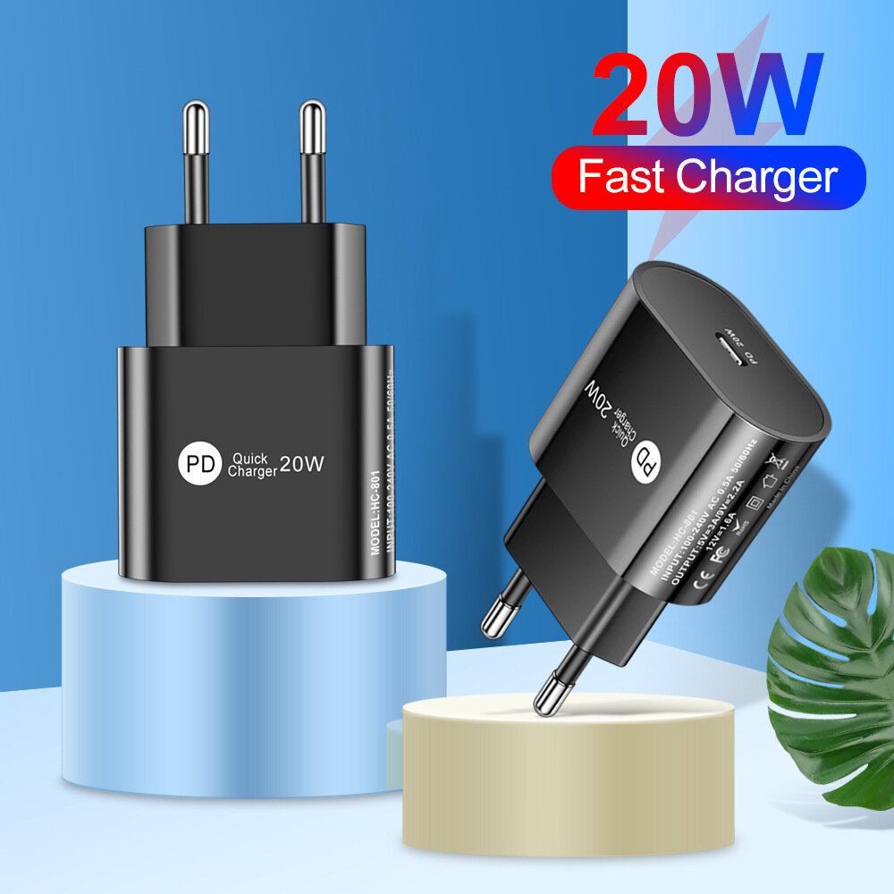 Зарядное устройство HCJTWIN PD fast charge, для US-1, 20Вт, PD, быстрая зарядка