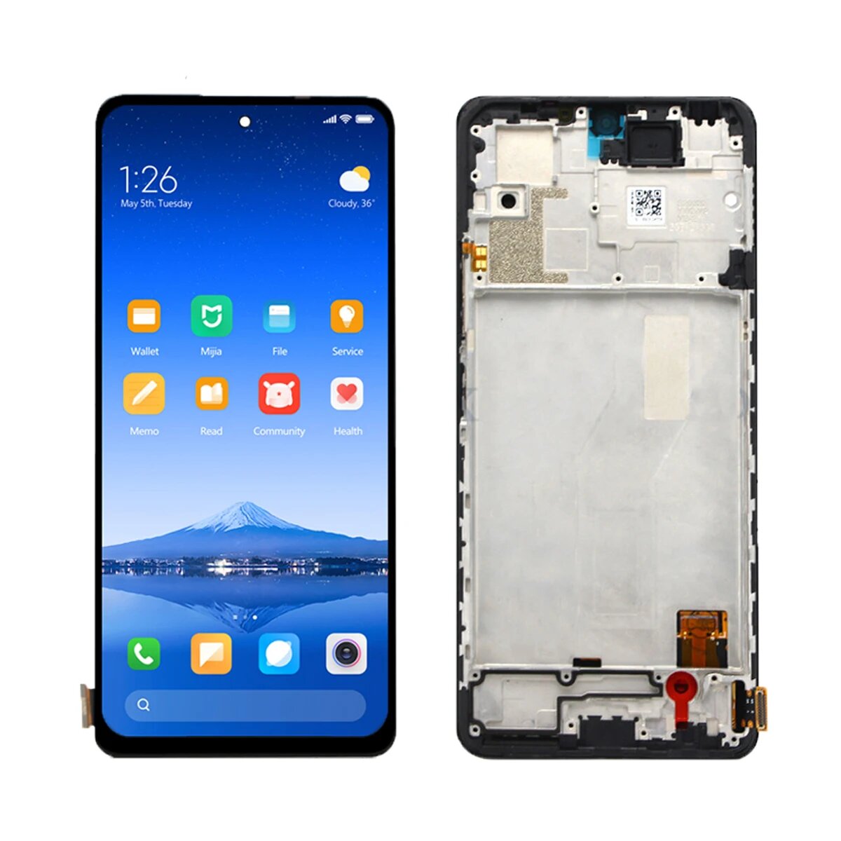 Оригинальный дисплей 6,67 дюйма для Xiaomi Redmi Note 10 Pro 4G M2101K6G / Note 10 Black With Frame