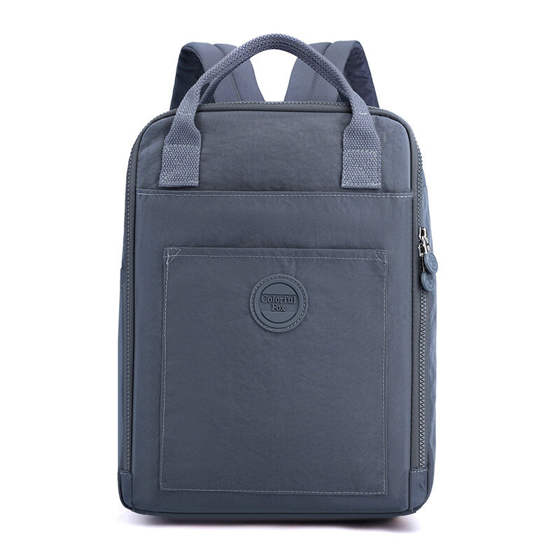 Рюкзак Colorful Fox "Красочная Лиса", нейлон, водоотталкивающий, трехмерный мешок, пепельный