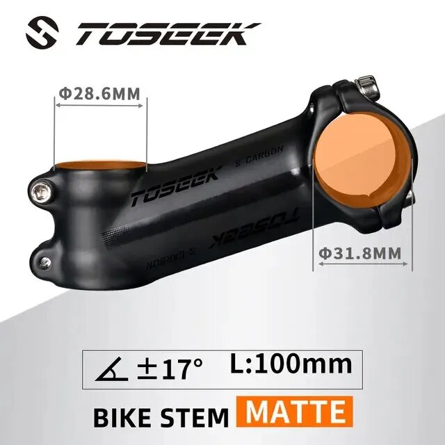 Toseek Вынос руля 100mm, 17°, Matte