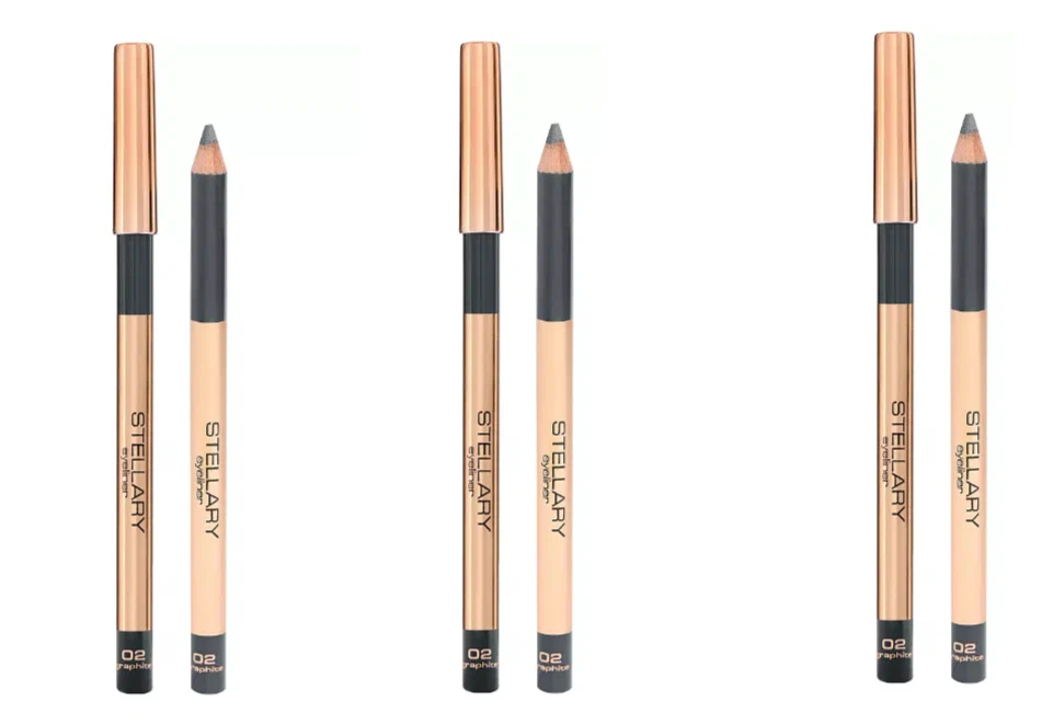 Карандаш для глаз Stellary Eyeliner, тон 2 Графит, 1,35 г 3 шт