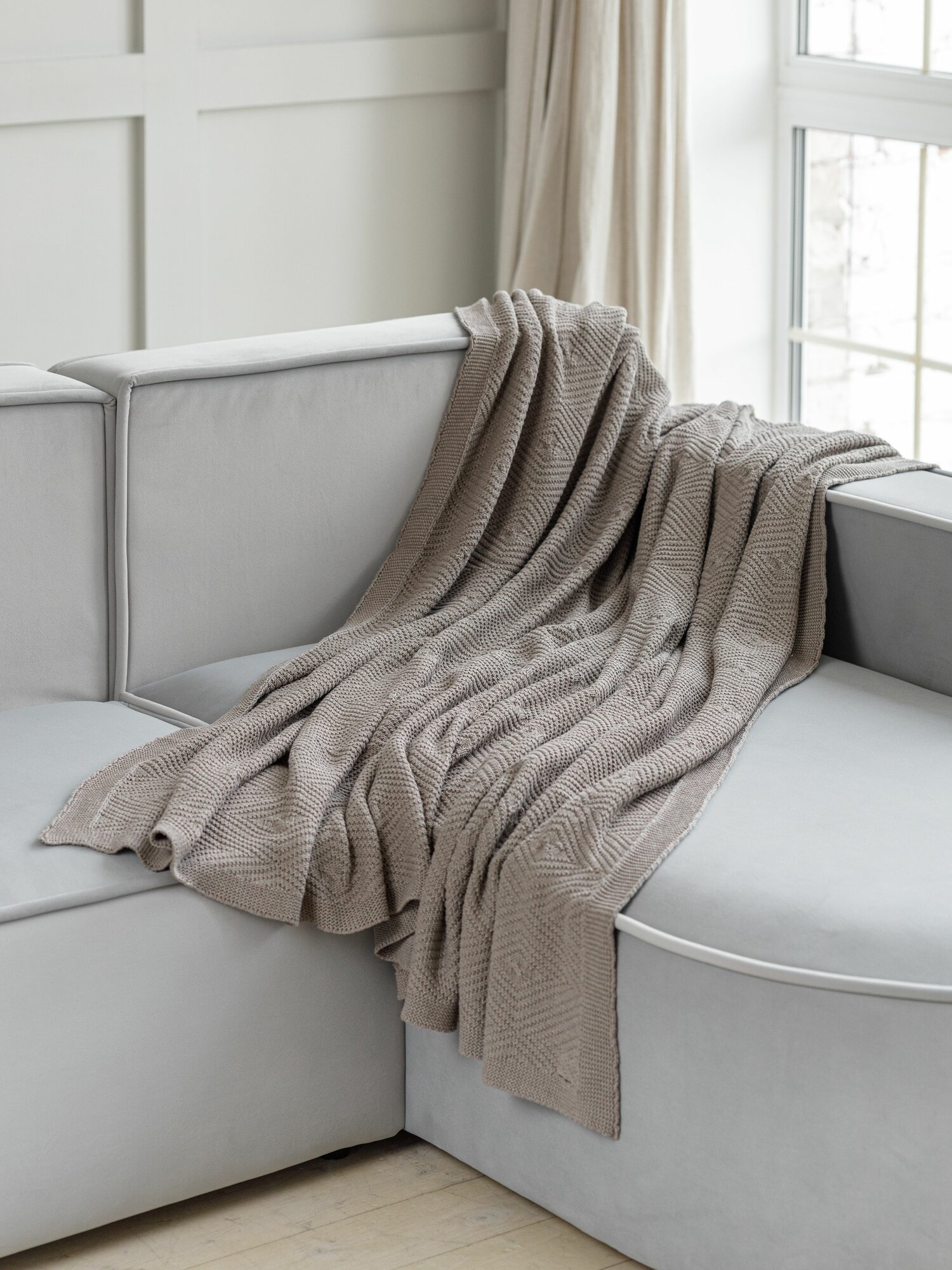 Плед вязаный для уюта дома