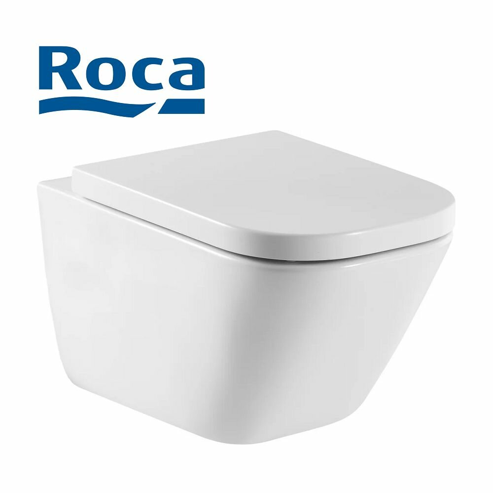 Унитаз подвесной Roca Gap безободковый с сиденьем 34647L000+ZRU9307682