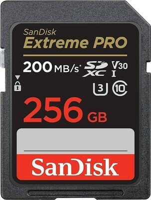 Карта памяти SanDisk SDXC 256Gb Extreme Pro - 200 MB/s UHS V30 U3