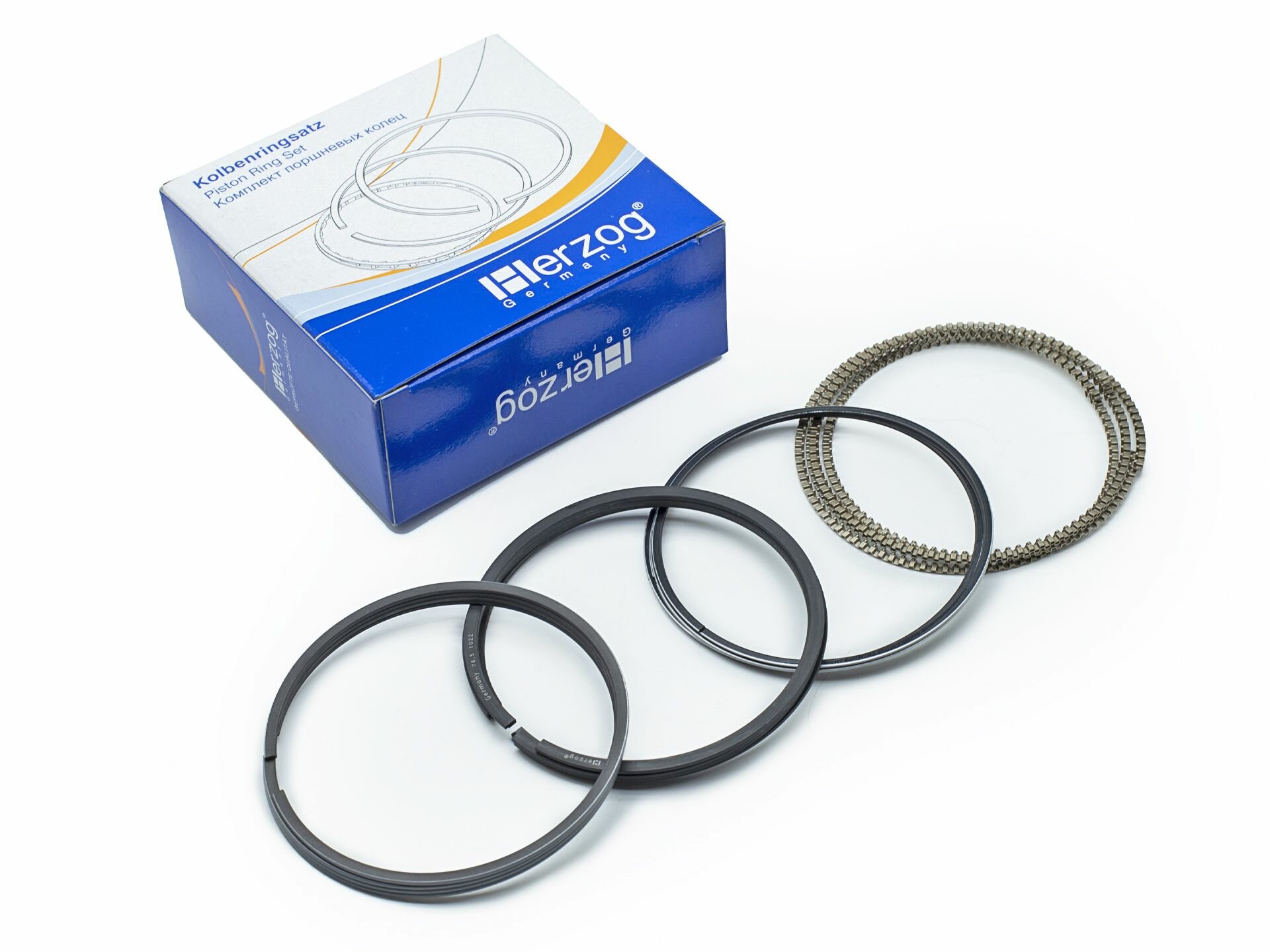 Кольца поршневые Herzog 11194, для LADA Kalina, 16 клапанов, 1.4 л