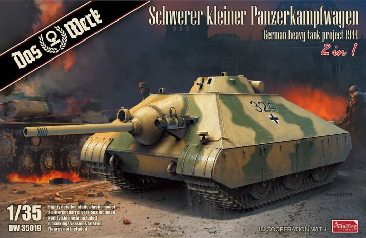 DW35019 Das Werk Самоходное орудие Schwerer kleiner Panzer - heavy tank project 1944 1/35