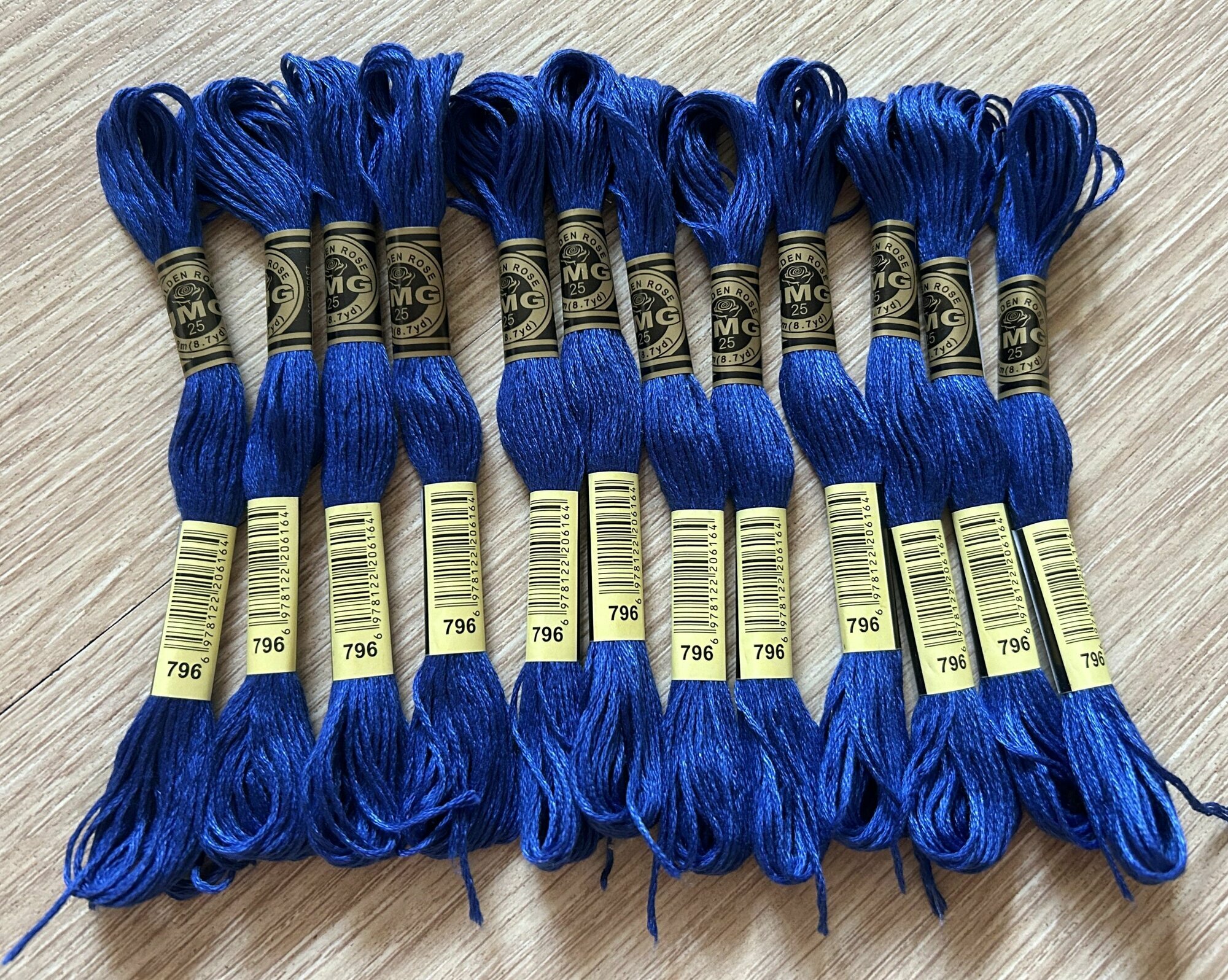 Нитки для вышивания JMC мулине (150-3866) 100% полиэфир 12 штук x 8 м