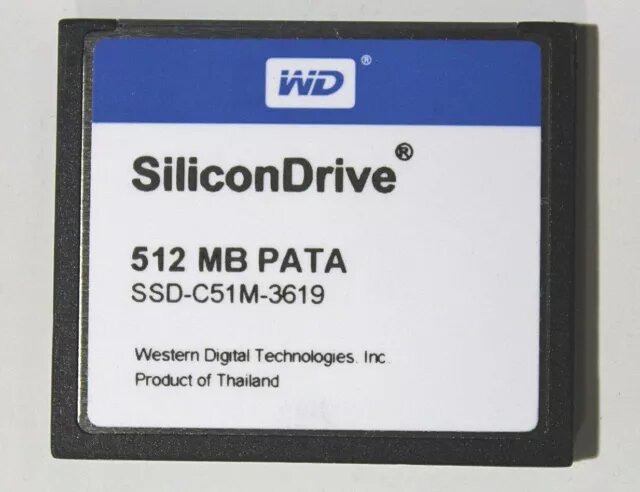Жесткий диск Western Digital SiliconDrive 512Mb PATA SSD-C51M-4103