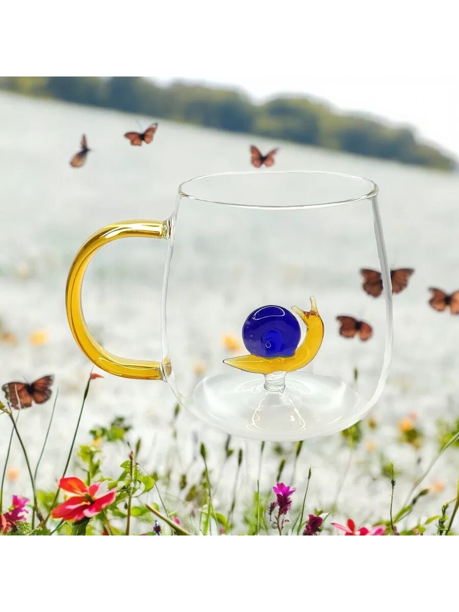 Кружка с фигуркой на дне (улитка)