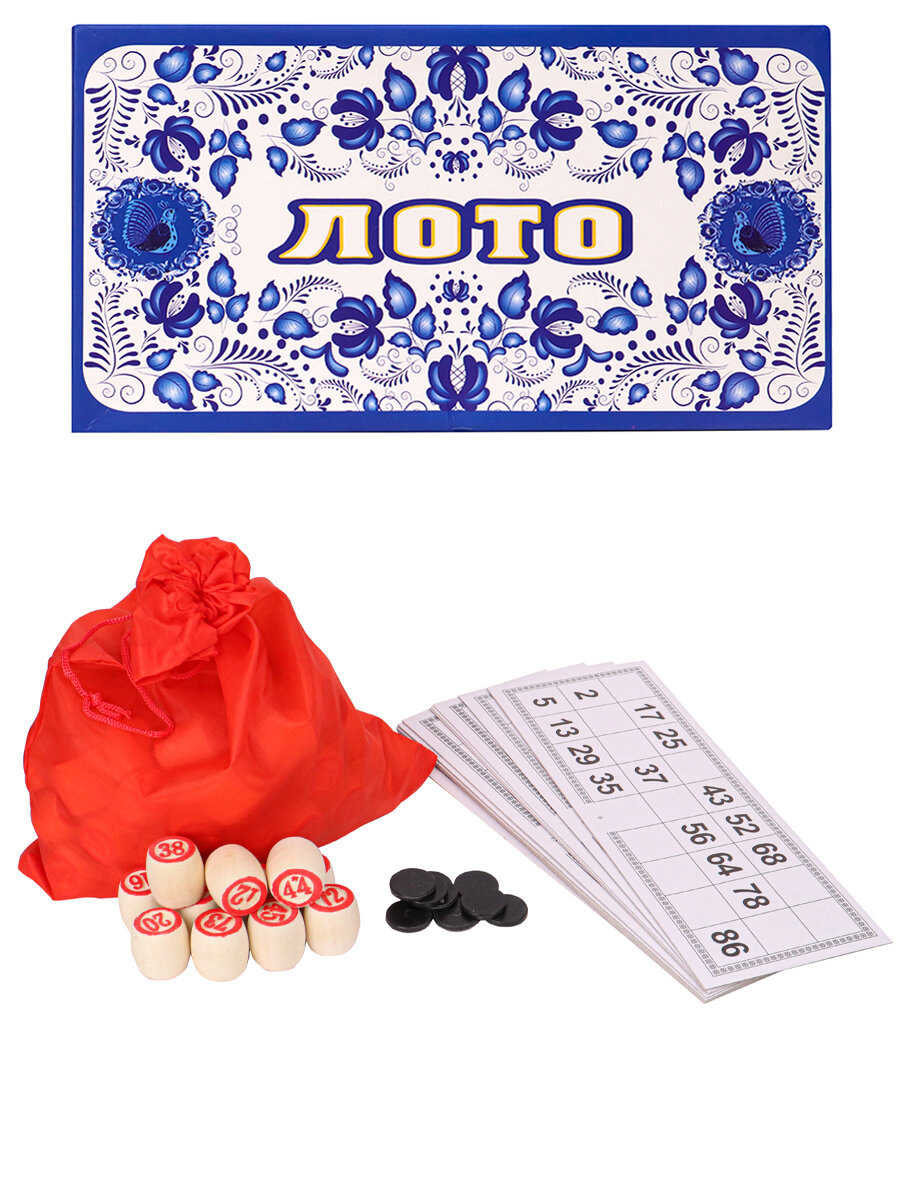 Лото деревянное "Гжель"