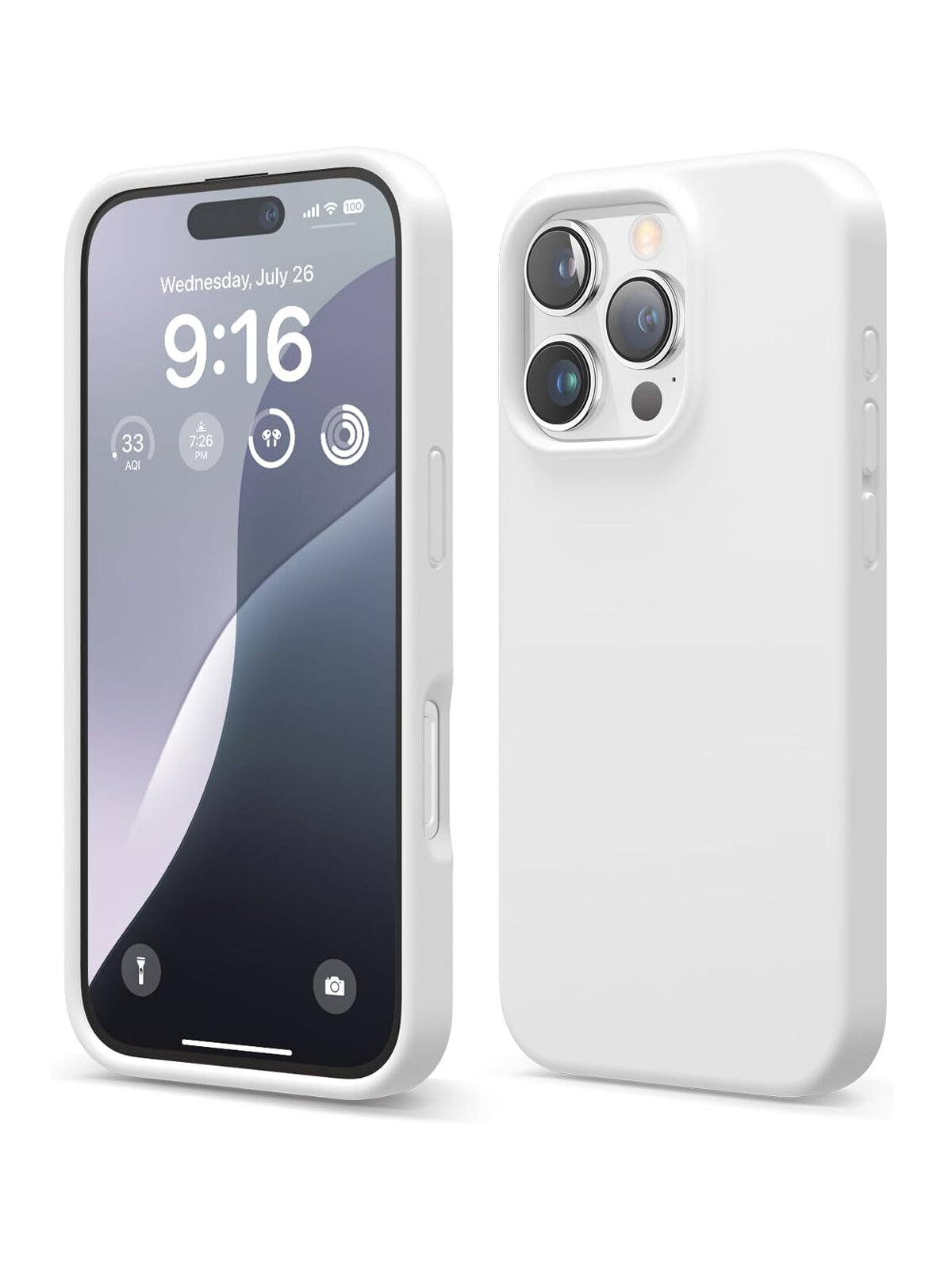 Elago для iPhone 16 Pro чехол Soft silicone (Liquid) White