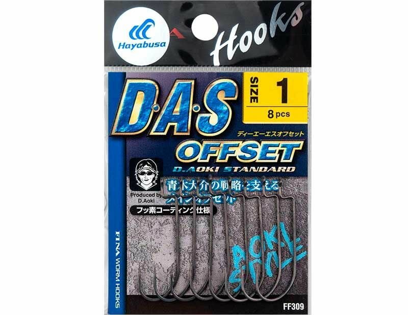 Крючки рыболовные офсетные Hayabusa FF309, Teflon, size 1