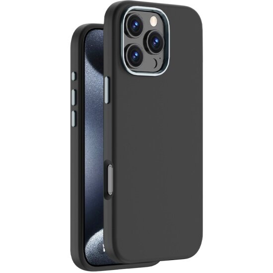 Чехол Deppa для Apple iPhone 16 Pro Max, Liquid Silicone Pro, Magsafe, черный