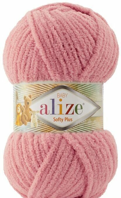 Пряжа Софти плюс (Softy Plus) упаковка 5 мотков 100 г. 120 м. 100% микрополиэстер цвет 760 светлая роза