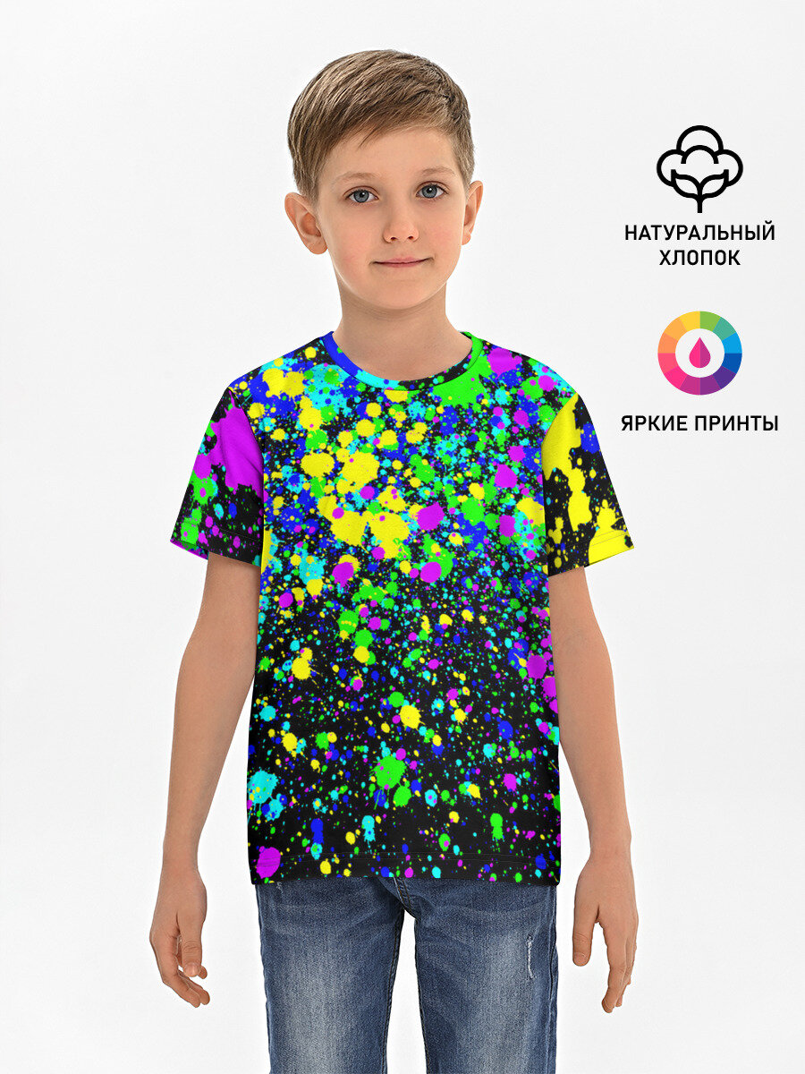Футболка хлопковая детская Неоновые краски лета