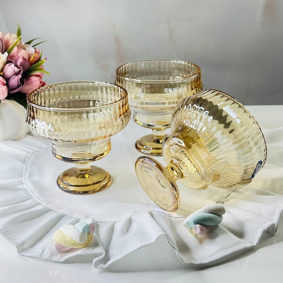 Креманки набор 6 шт Lenardi, стекло, 320 мл