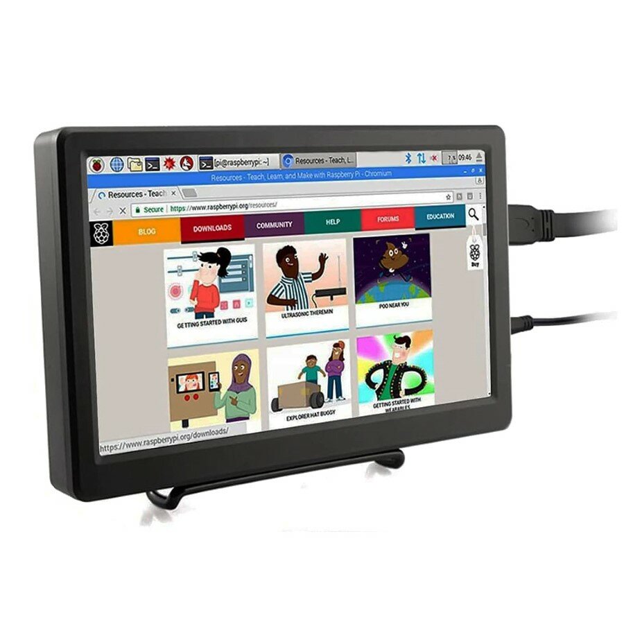 Дисплей 10.1" 1920х1080 IPS, сенсорный, HDMI, VGA, USB, AUX, Elecrow