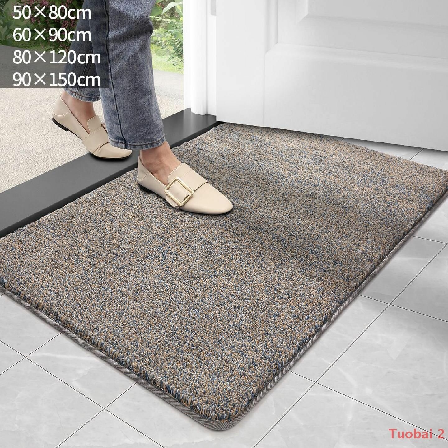 Ковер для прихожей DEXI, мягкий, коврик придверный резиновый, ковер пушистый, нескользящий