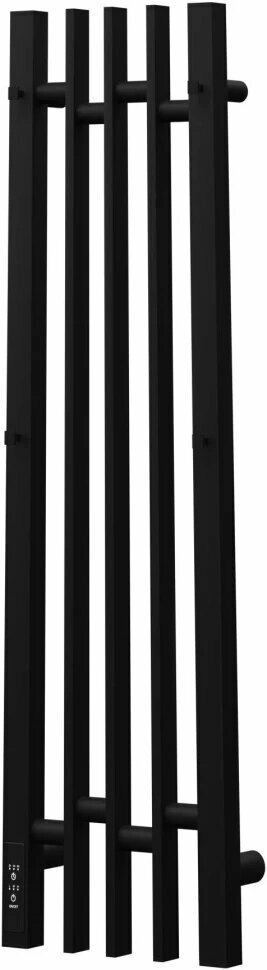 Полотенцесушитель электрический Point Фрея П2 PN20738B 800x210, диммер левый, черный матовый