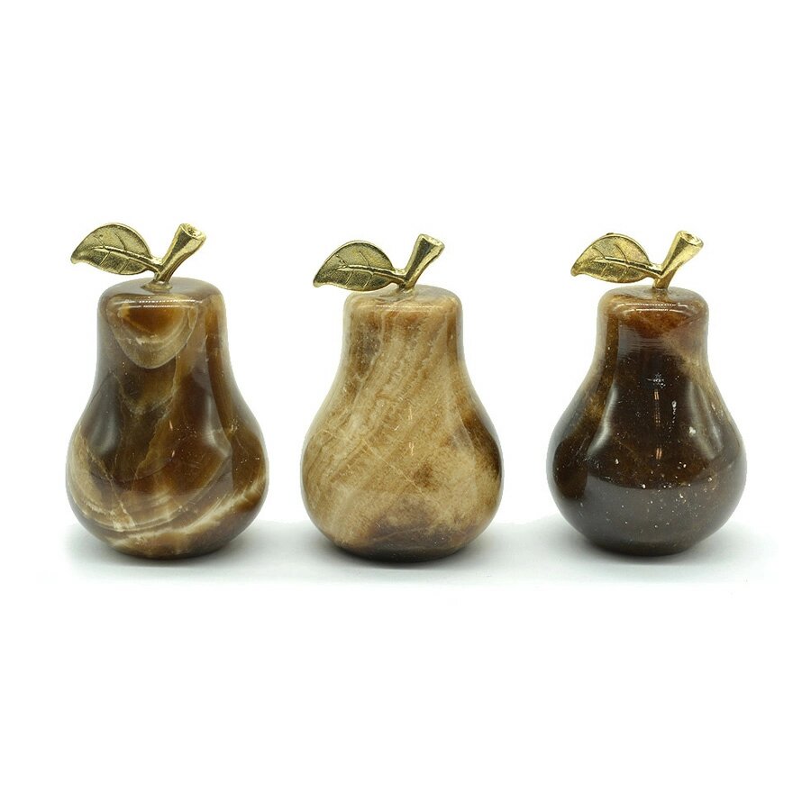 Груша из оникса медового 37*37*58мм .