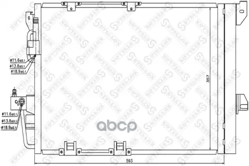 Радиатор кондиционера OPEL Astra G all 02-> Stellox арт. 10-45035-SX