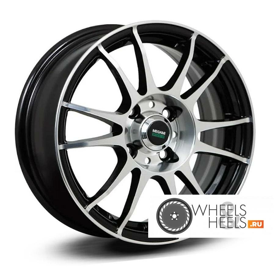 Megami MGM-3 15x6 4x100 et48 dia54.1 Черный с полированной лицевой поверхностью