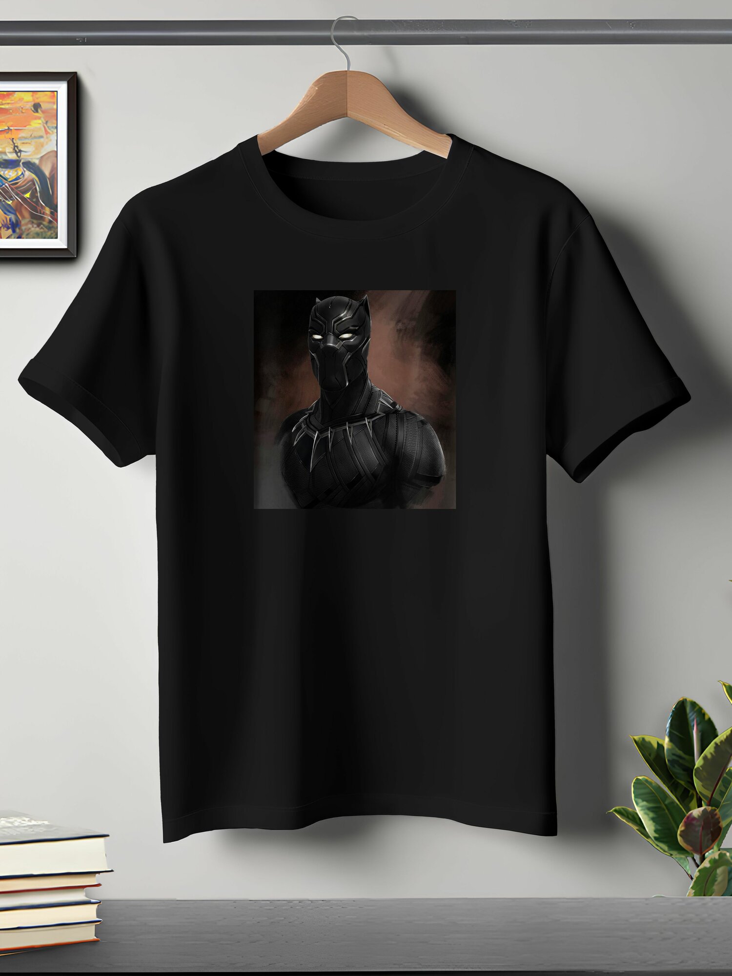 Футболка  Детская ONEQ 146 (11-12) размер с принтом Черная Пантера, черная