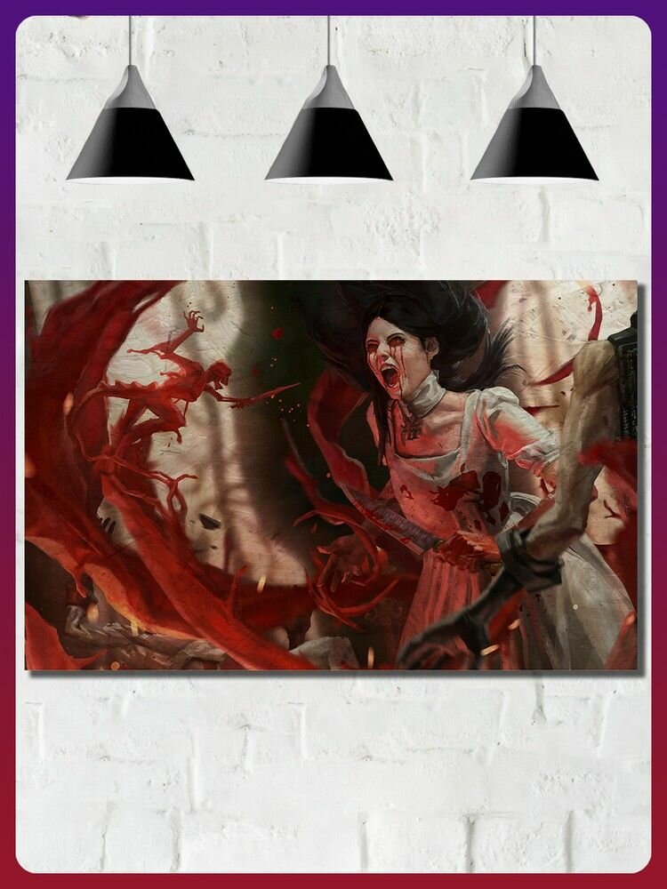 Картина интерьерная на рельефной доске игра Alice Madness returns (Алиса, фантастика, PS, Xbox, McGee) - 62412318