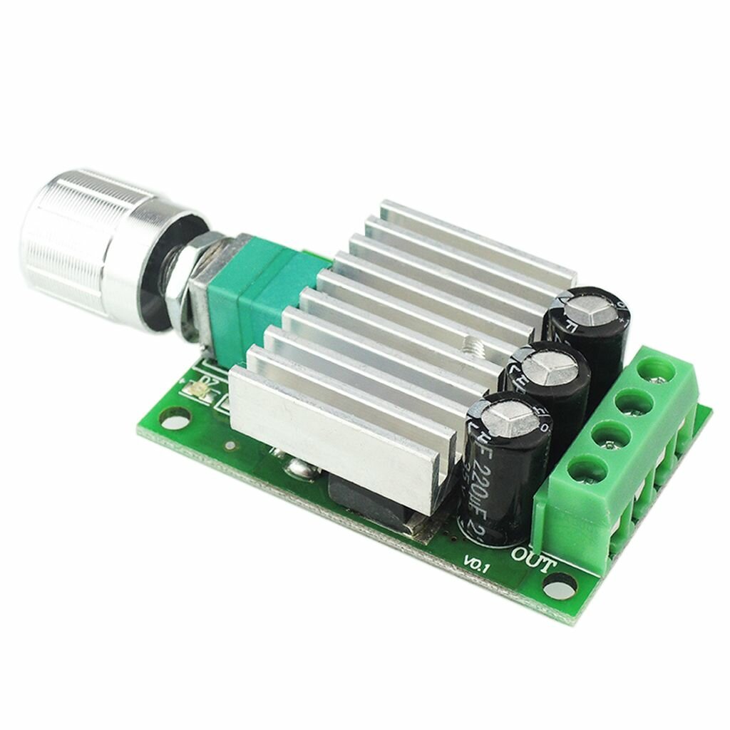 Комплект для подключения к электроснабжению,12V 24V 10A PWM контроллер скорости для постоянного тока