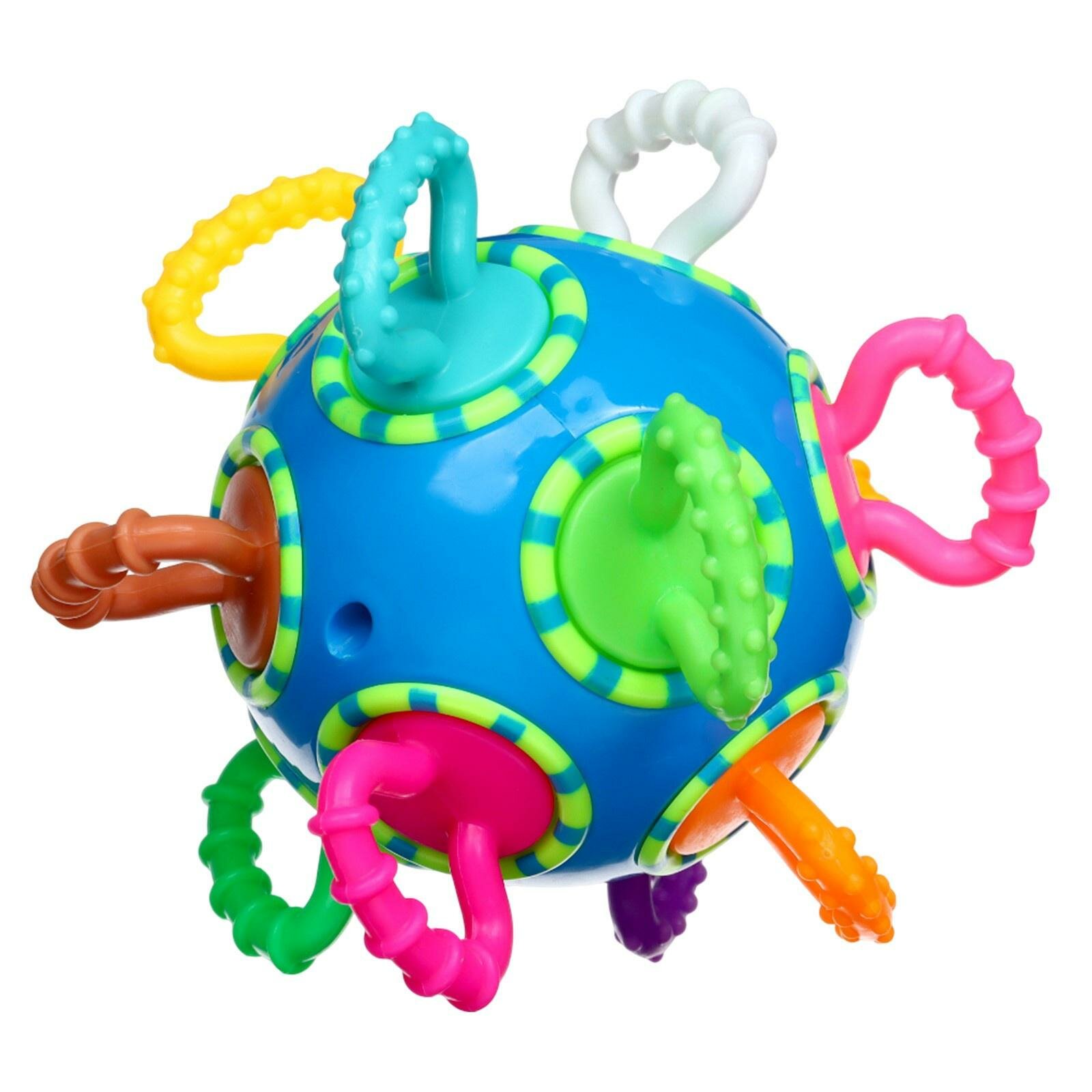 Погремушка Крошка Я "Шар трещотка", цвет синий, от 3 мес, 1 шт.