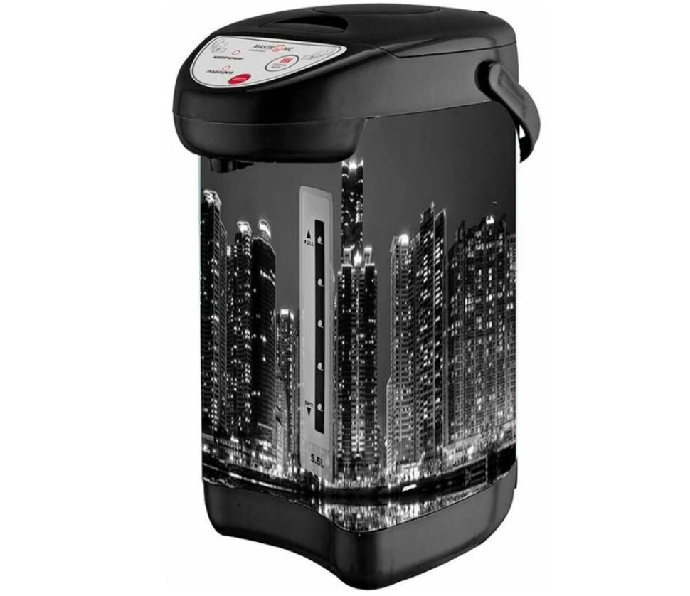 MAXTRONIC MAX-U55B6, Термопот (чайник-термос) 5,5л, 750Вт, нержавеющая сталь