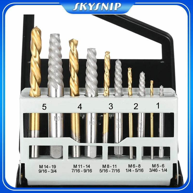 10 шт. Левое сверло, сломанный болт, поврежденный винт, экстрактор, с металлическим d
