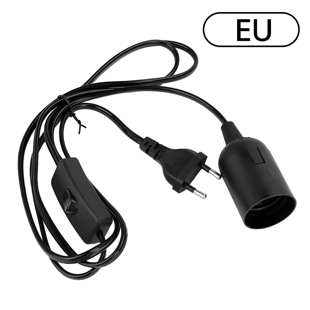 Кабели шнура питания длиной 1,8 м E27, держатель цоколя лампы с проводом переключателя для подвесных светодиодных ламп, светильник, розетка для подвесного светильника, аксессуар