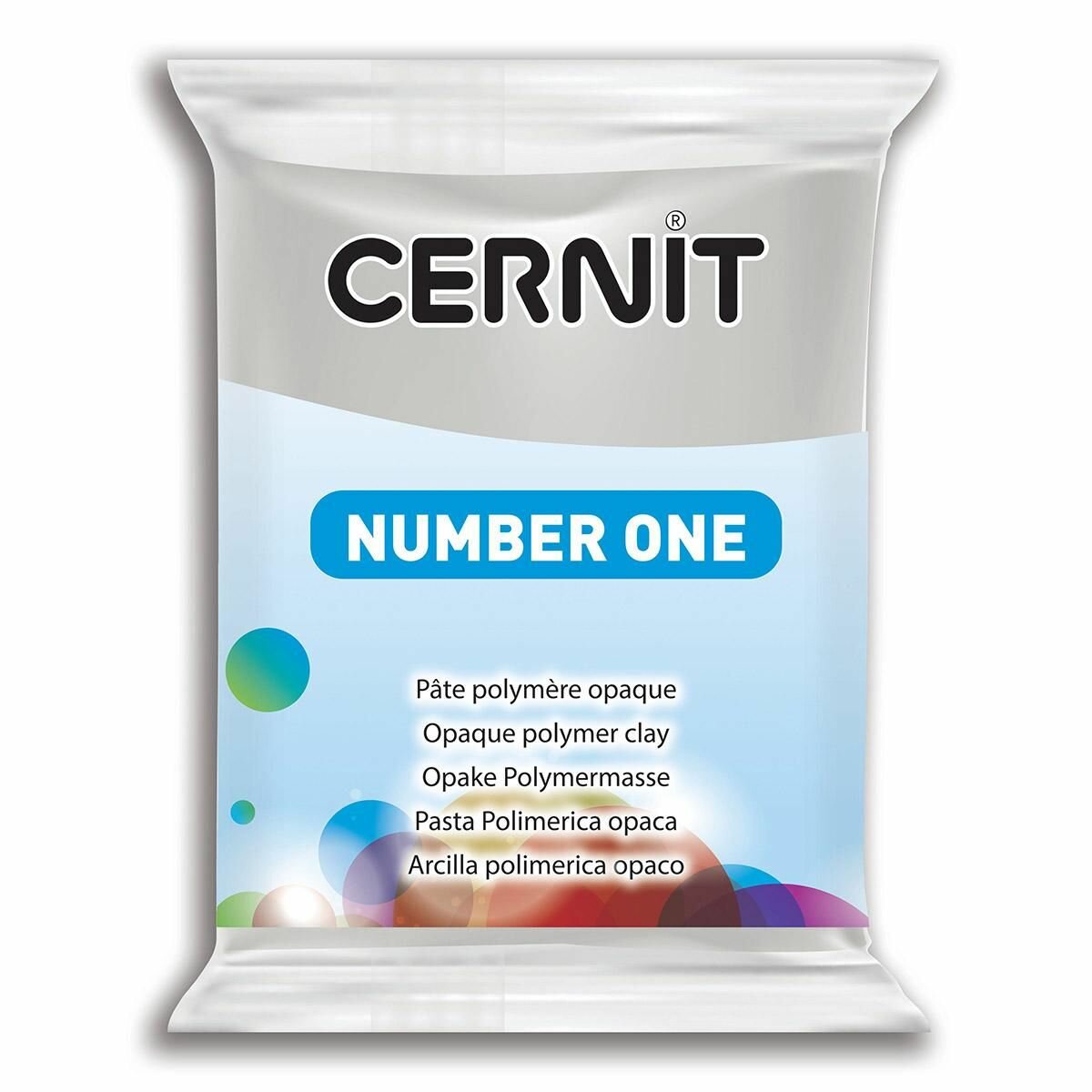 Пластика Cernit Полимерная, запекаемая, №1, цвет 150, серая, 56-62 г, CE0900056