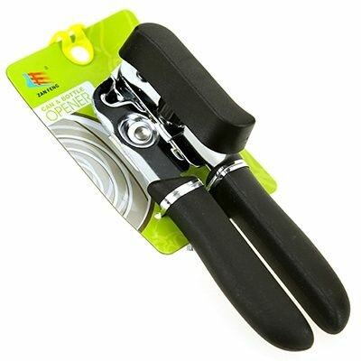 Консервовскрыватель КНР "Бабочка", Волна, нержавеющая сталь, 16,5х4,5х5 см, пластмассовые ручки, цвета микс