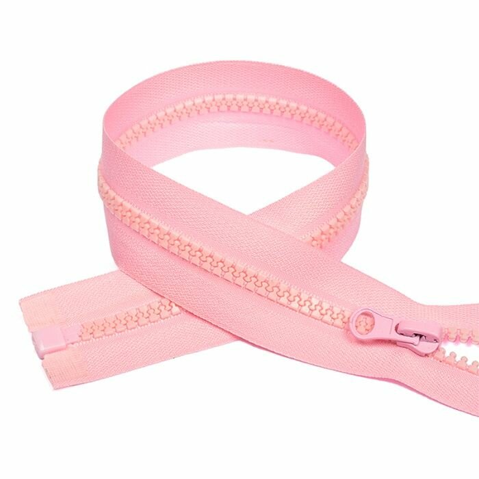 Молния MaxZipper трактор № 5, 1 замок, 75 см, цвет F134 светло-розовый упаковка 50 шт