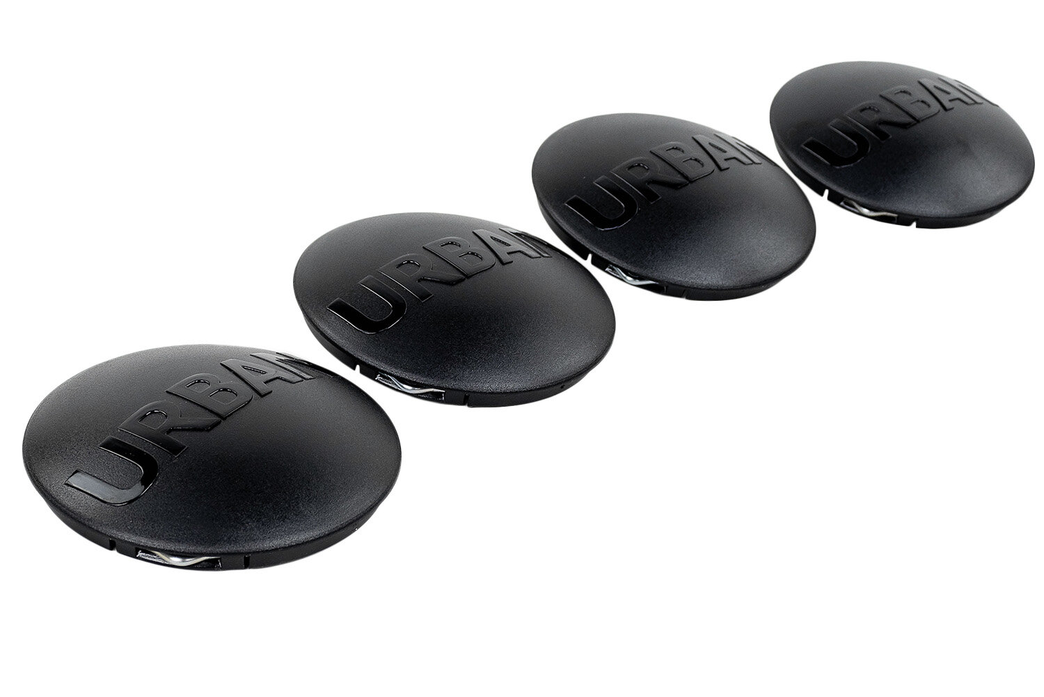 Комплект черных колпаков ступиц с надписью URBAN на Лада Нива 4х4, Нива Легенд, Нива Тревел, Шевроле Нива