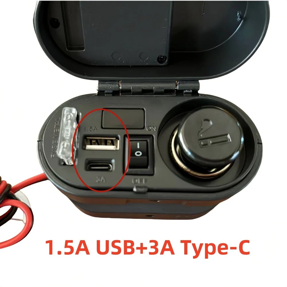 Moto адаптер с двумя портами USB, многофункциональный источник питания, быстрая зарядка, прикуриватель, часы, вольтметр, аксессуары для мотоциклов USB005-1