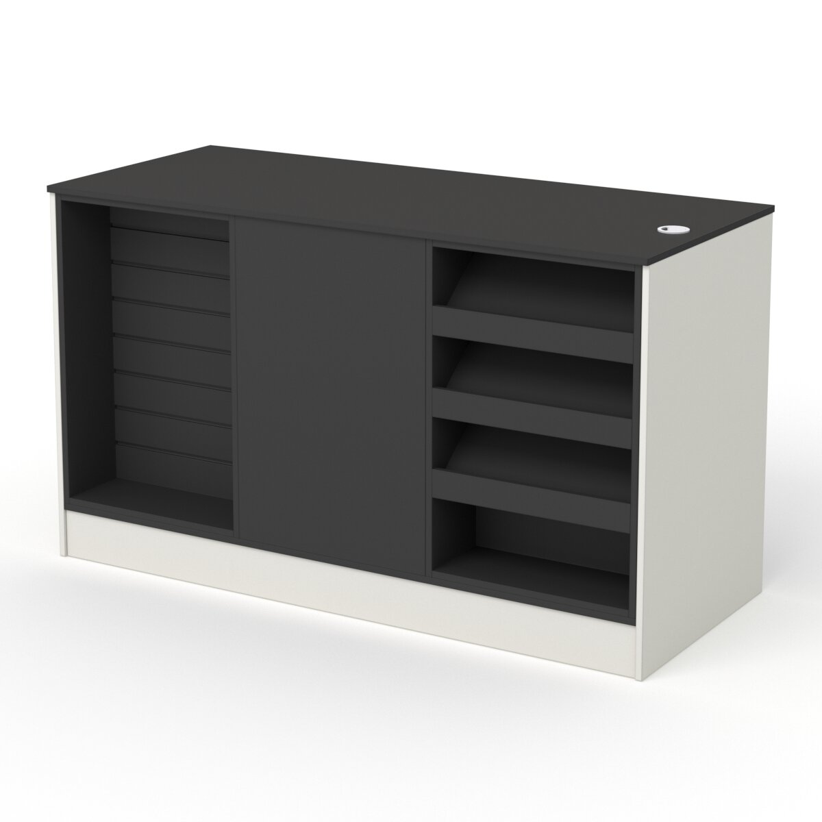 Кассовый стол "ривьера" №3, Белый и Черный. Производитель товара - компания Westcom.