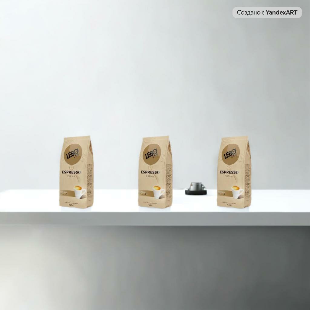 Кофе в зернах Lebo Espresso Crema, 220 г, 3 уп
