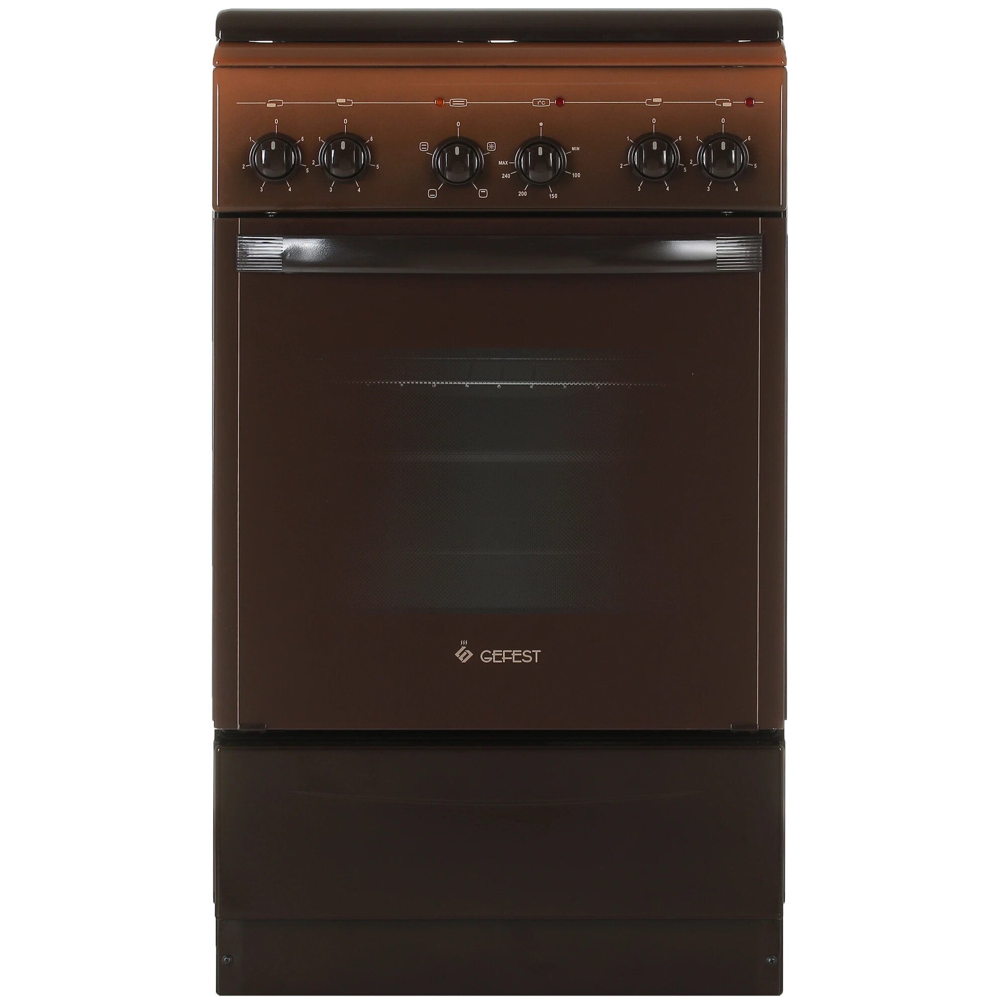 Электрическая плита Gefest 5140-01, 4 конфорки, эмаль, цвет коричневый