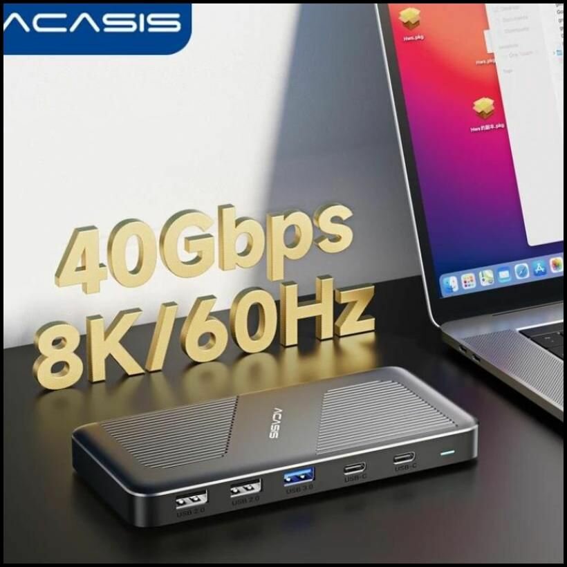 11-портовая док-станция Thunderbolt Hub, Acasis DS-9003 40 Гбит/с, USB-C Hub, Type-C Docking Station Док-станция Type-C