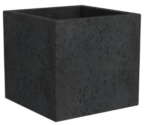 Кашпо "Вест" куб Д30 В30, Чёрное