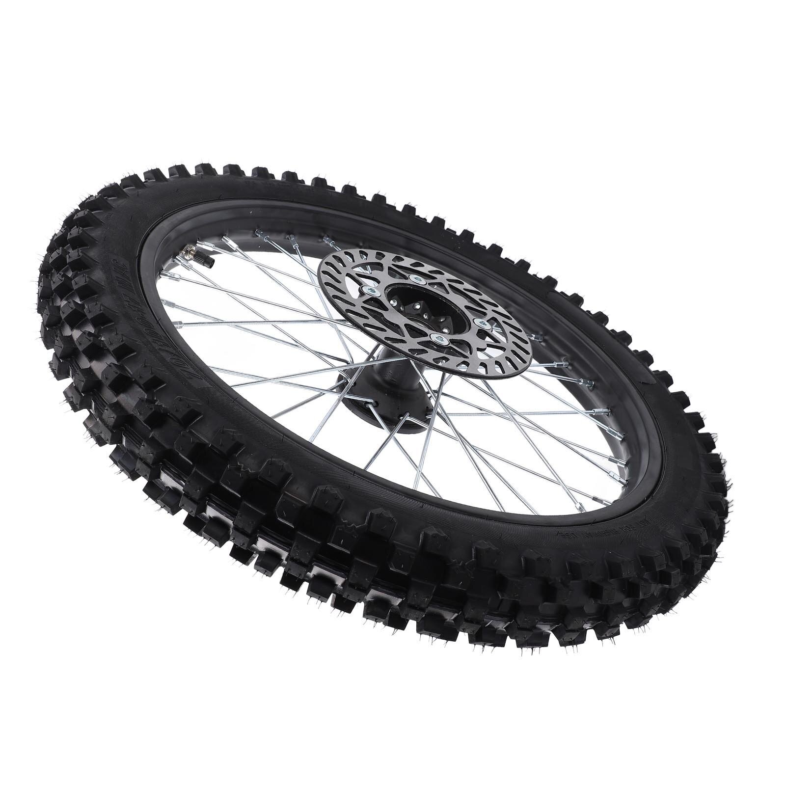 17 дюймовая передняя колесная сборка с шиной 70/100-17 2.75-17, камерой, ободом 15мм, осью и тормозным диском для пистолетных дертбайков 110cc 125cc 140cc 150cc 160cc KLX65 Apollo Kayo SSR