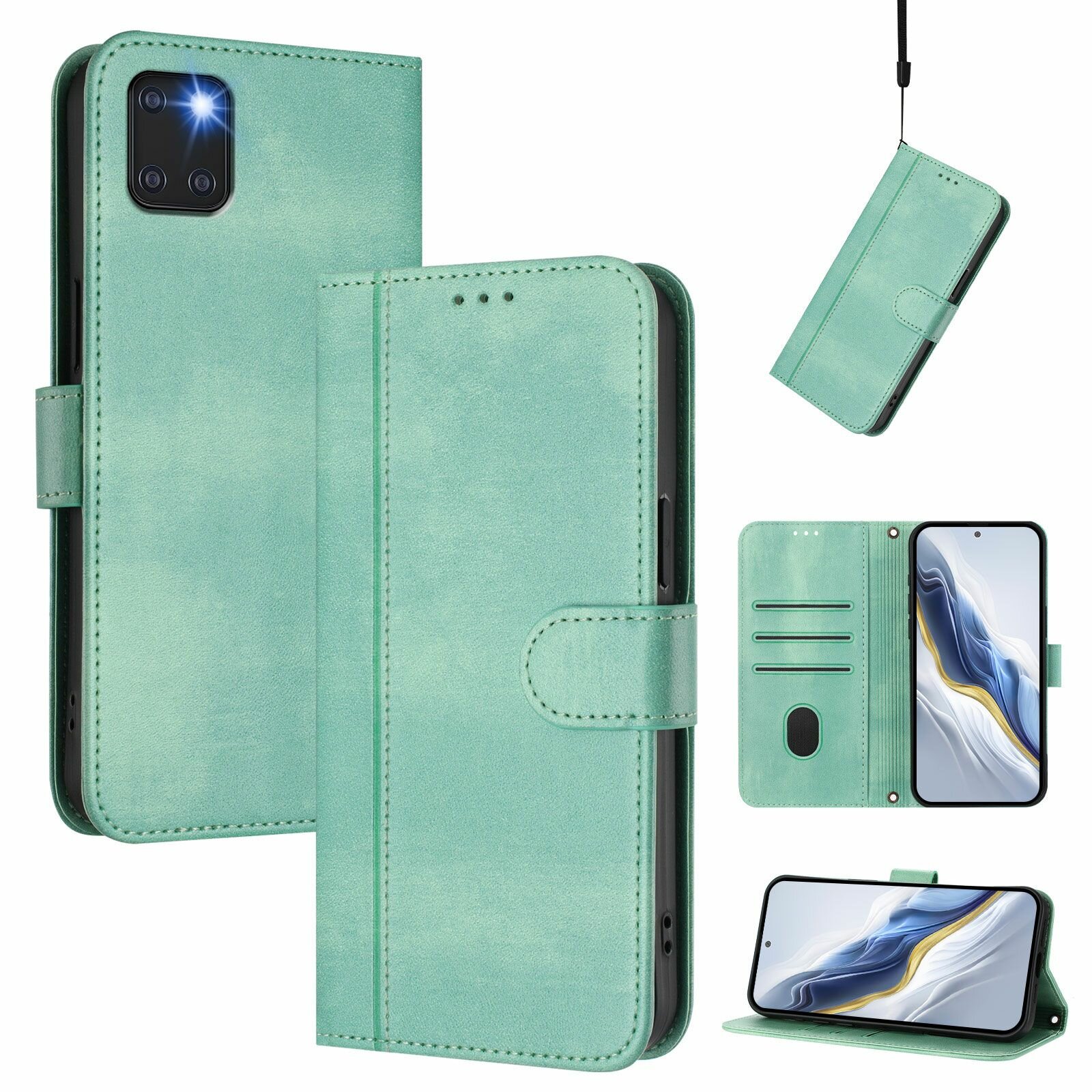 Модный кожаный чехол для Samsung Galaxy A81/note 10 lite/M60S(Самсунг Галакси A81/note 10Лайт), защитный чехол-кошелек для телефона, чехол-книжка с держателем для карт с магнитной застежкой.