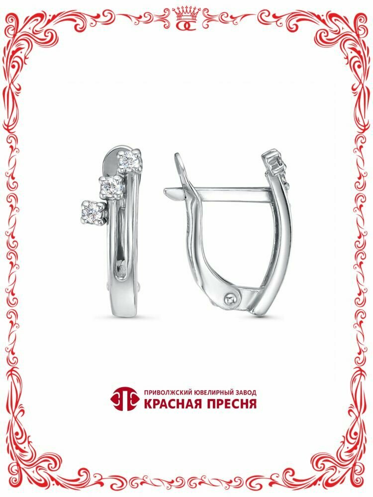 Серьги, фианит