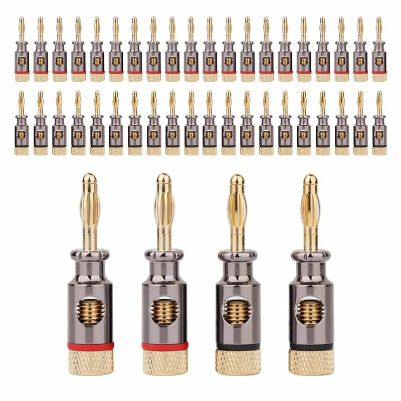 8 шт. 4 мм разъем типа «банан» позолоченный латунный адаптер для динамика аудио-видео разъемы типа «банан» для динамика